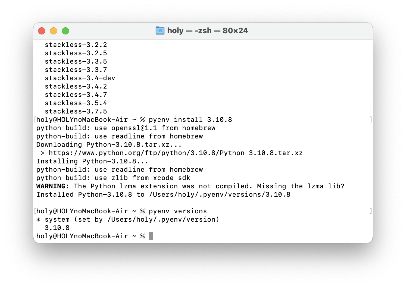 Homebrew/pyenvでPythonの開発環境を用意しよう（Mac編）